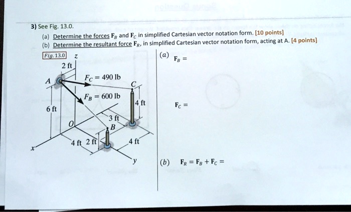 SOLVED: See Fig. 13.0. a) Determine the forces Fg and Fc in simplified ...