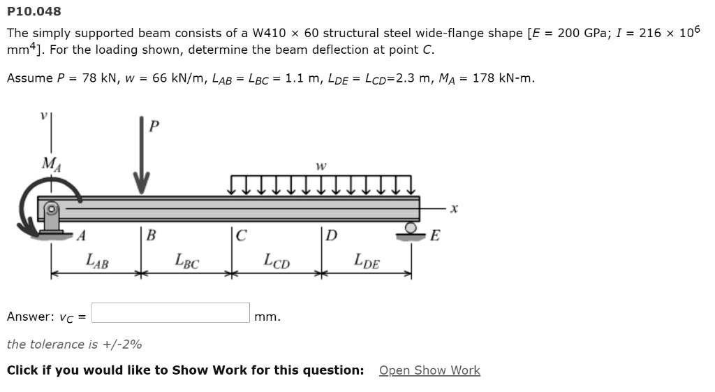 SOLVED: Please show work and explain thank you P10.048 The simply ...