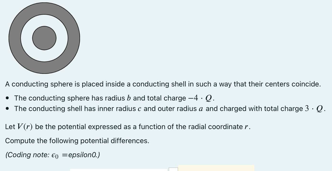 A conducting sphere is placed inside a conducting shell in such a way ...