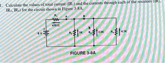 SOLVED: What is the current at R1, R2, R3, and R4 in mA? Calculate the values of total current ...