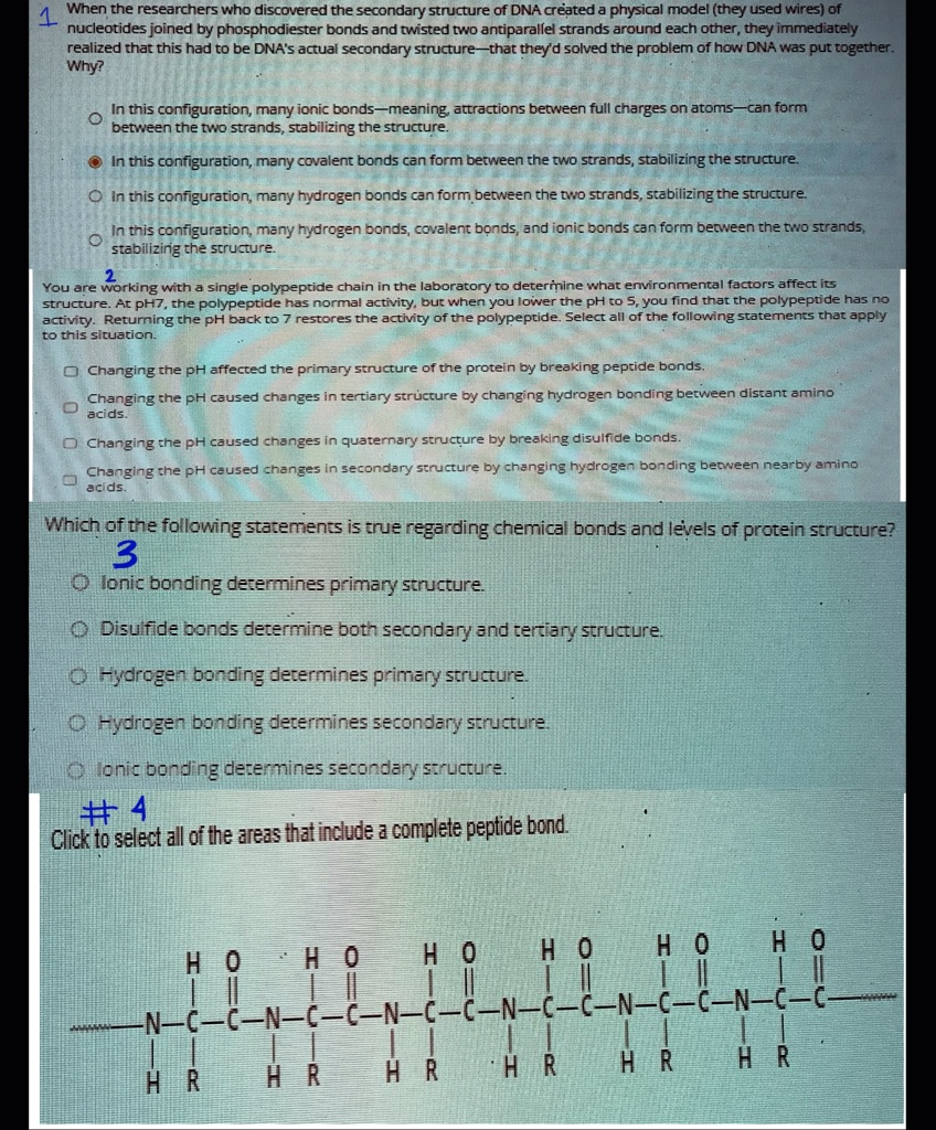 texts when the researchers who discovered the secondary structure of ...