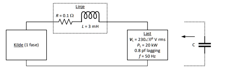 SOLVED: A single-phase source transmits power to one load through an RL ...