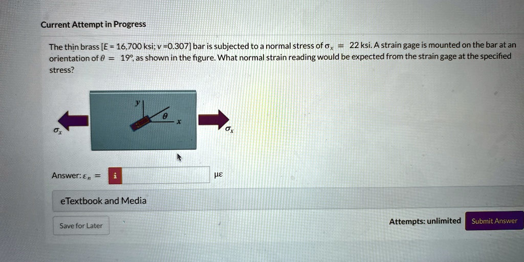 [GET ANSWER] the thin brass e 16700 ksi v 0307 bar is subjected to a ...