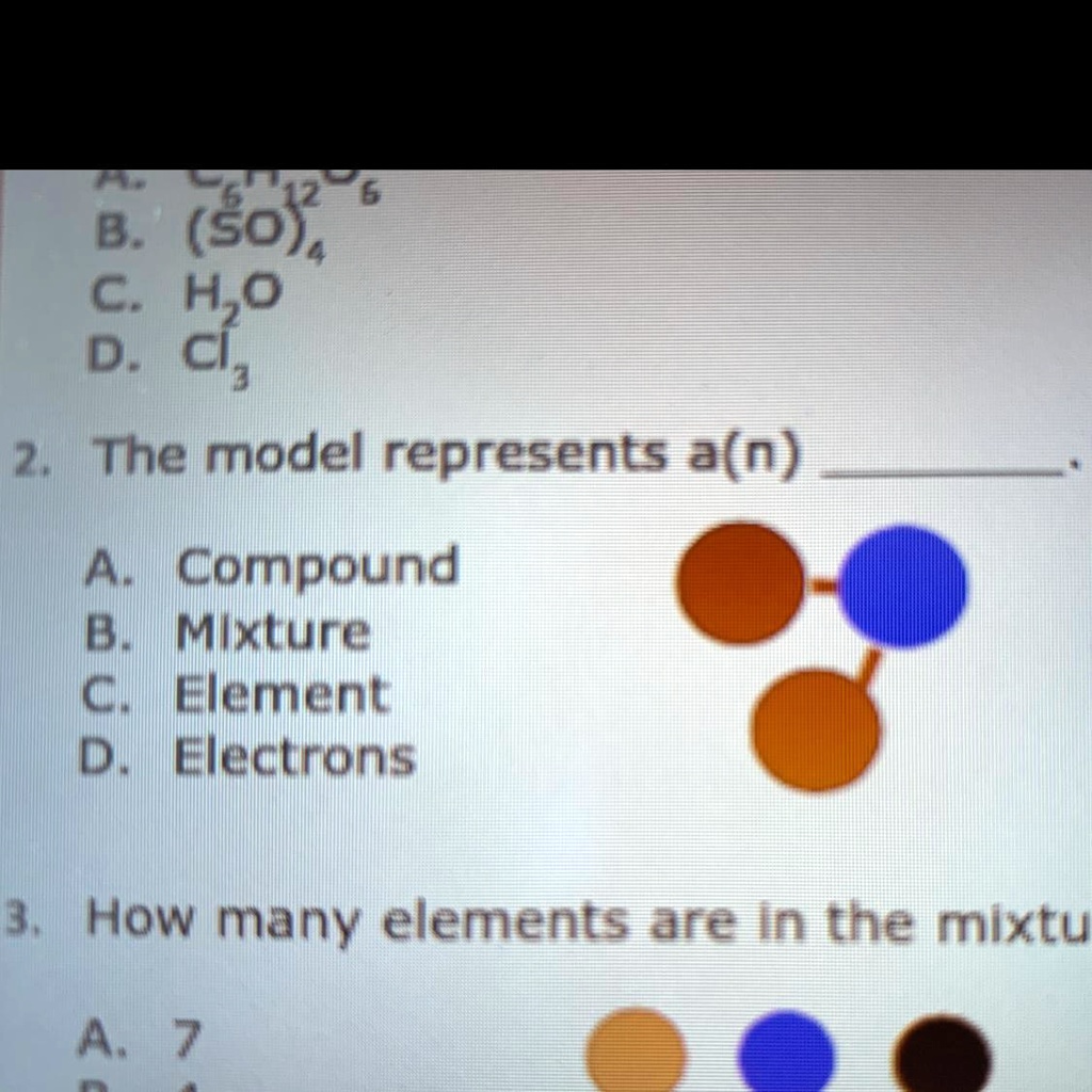 Please Help Me 15 Points The Model Represents A N A Compound B