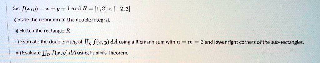 SOLVED: Set f(t,y) = 1+y + and R = [1,3] x [-2,2] i) State the ...
