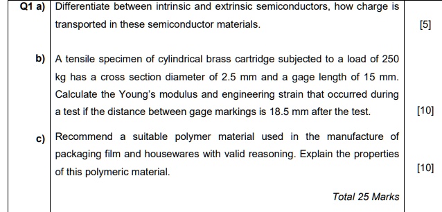 SOLVED: Q1: Differentiate between intrinsic and extrinsic ...