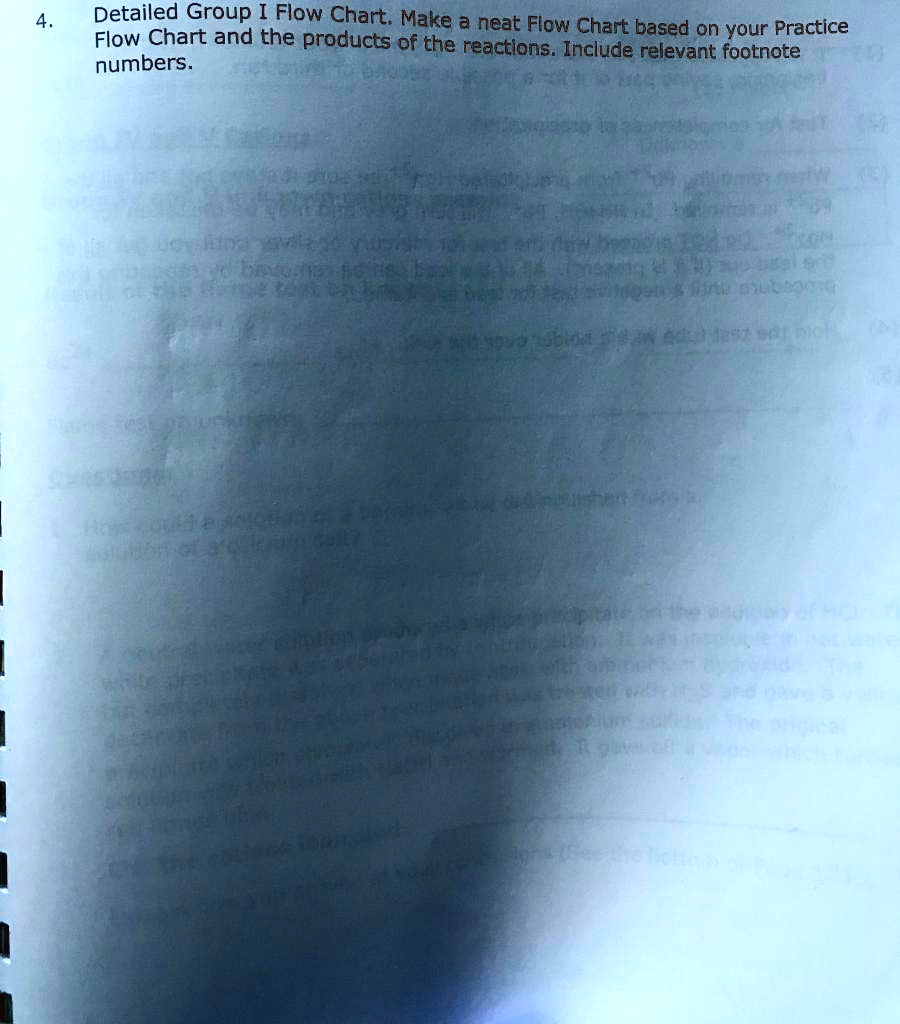 SOLVED: Detailed Group I Flow Chart: Make a neat Flow Chart based on ...