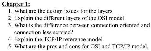 Solved Computer Network Chapter Li What Are The Design Issues For The Layers 2 Explain The