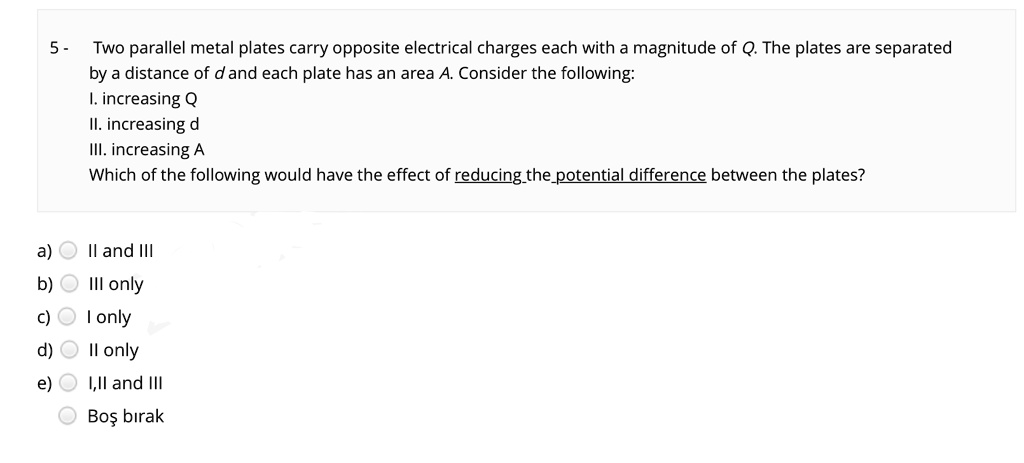5 two parallel metal plates carry opposite electrical charges each with ...