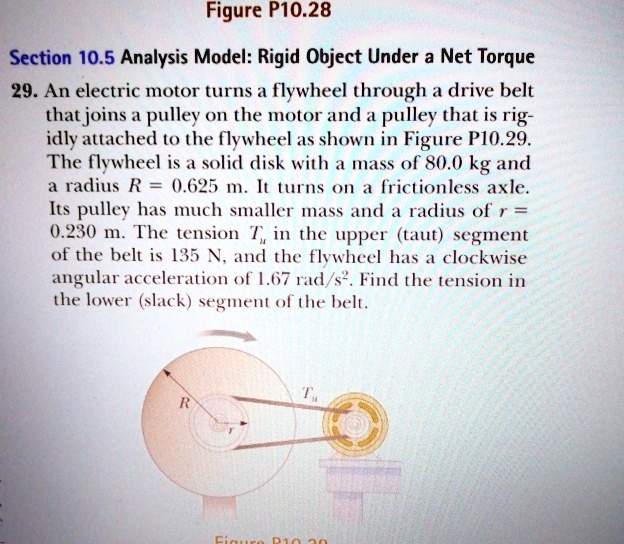 SOLVED: Figure P10.28 Section 10.5 Analysis Model: Rigid Object Under a ...