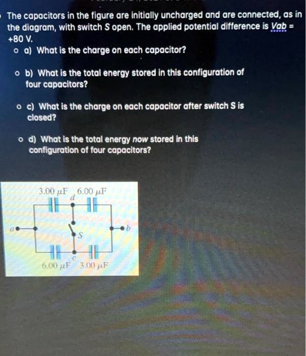 the capacitors in the figure are initially uncharged and are connected as in the diagram with ...