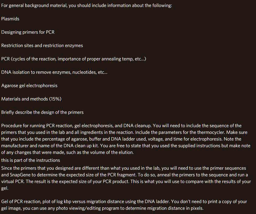 SOLVED: For general background material, you should include information ...