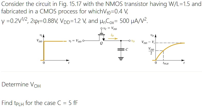 consider the circuit in fig 1517 with the nmos transistor having wl15 ...