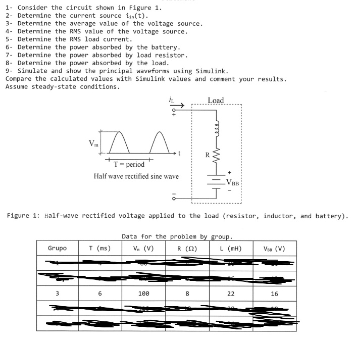 consider the circuit shown in figure 1 determine the current source iint determine the average ...