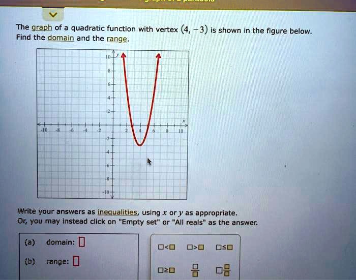 SOLVED The Graph Of A Quadratic Function With Vertex 4 3 Is Shown solved-the-graph-of-a-quadratic-function-with-vertex-4-3-is-shown