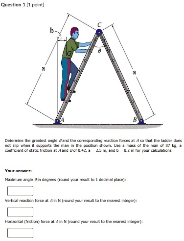 SOLVED: Question 1 (1 point) Determine the greatest angle and the ...