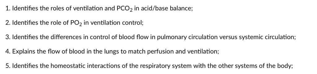 1 identifies the roles of ventilation and pco2 in acidbase balance 2 ...
