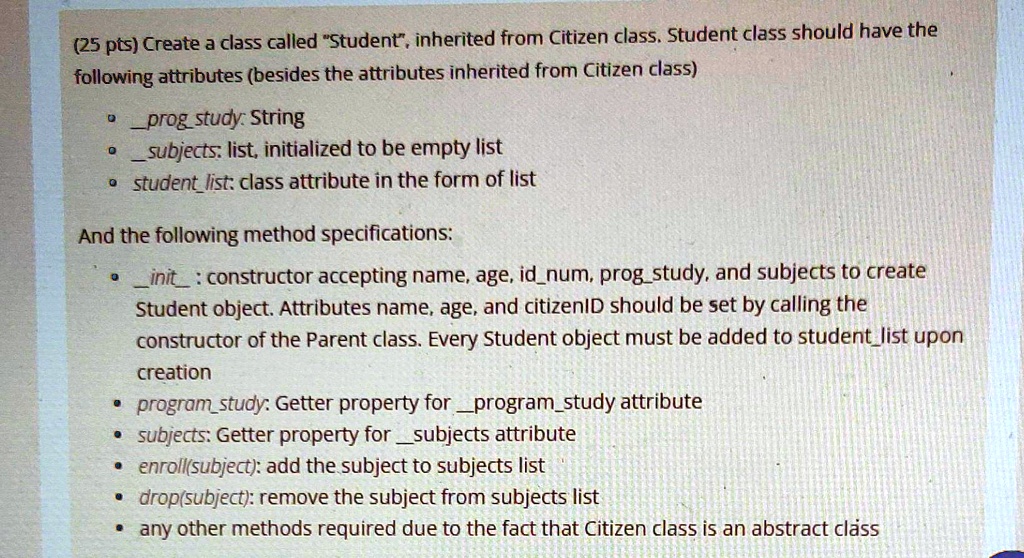 Solved Texts Program Language Python 25 Pts Create A Class Called 