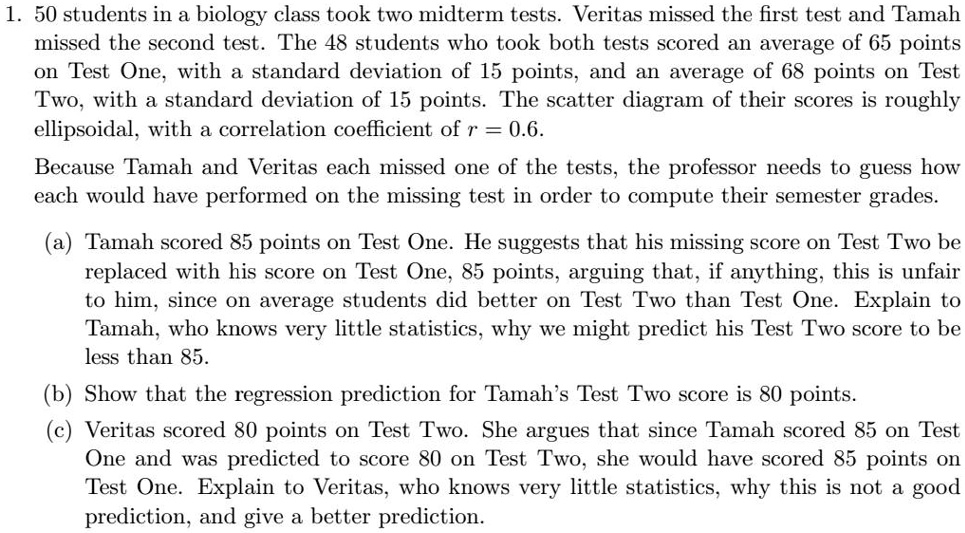 texts scatter diagram was never given all information for this question ...