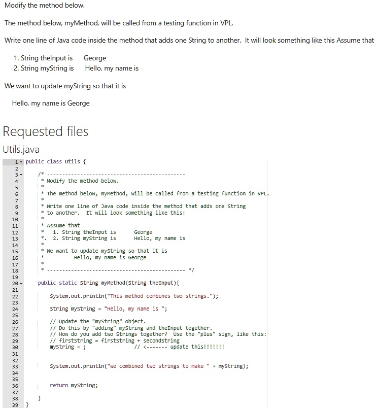 Solved Modify The Method Below The Method Below Mymethod Will Be Called From The Testing 9064