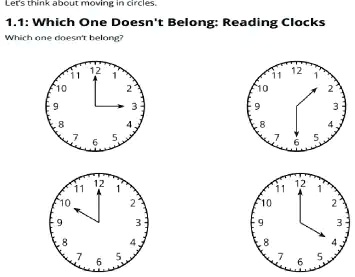 SOLVED: 1: Which One doesntr Belong: Reading Clocks ANherr nneenthelun