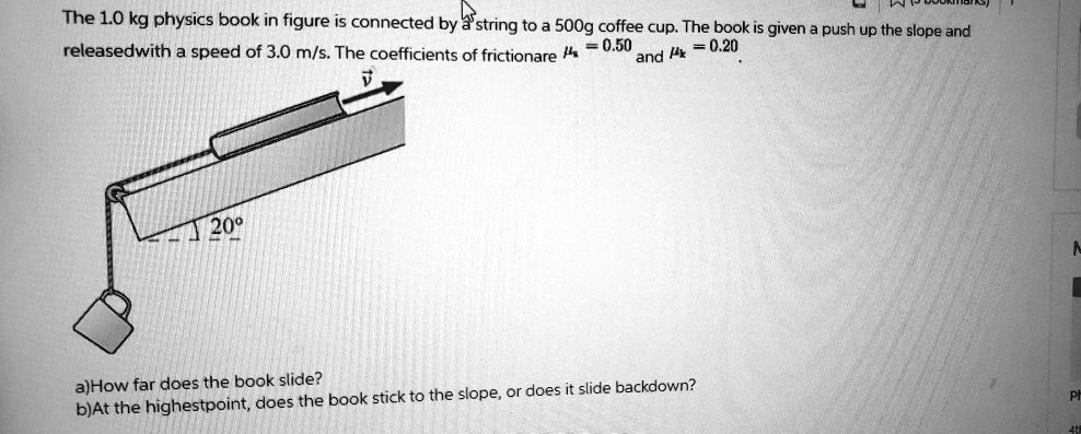 [GET ANSWER] the 10 kg physics book in figure is connected by string to ...