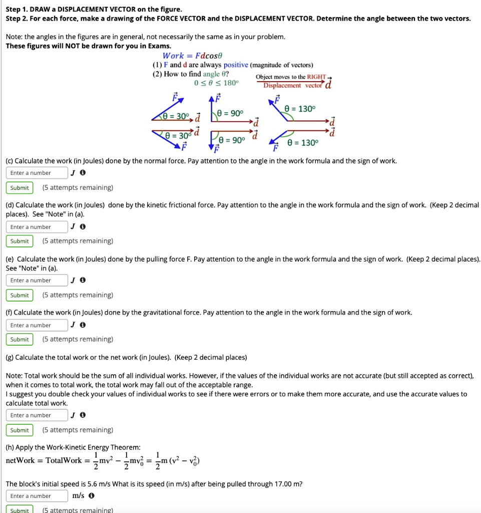 SOLVED: Step DRAW DISPLACEMENT VECTOR on the figure Step 2. For each ...