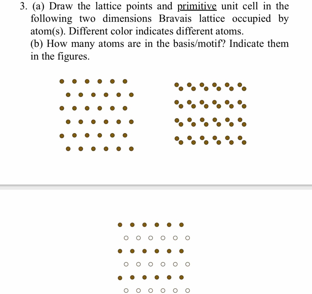 3 a draw the lattice points and primitive unit cell in the...