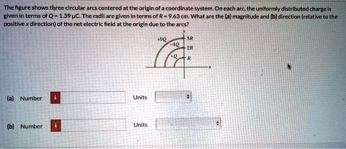 SOLVED: The figure shows three circular arcs centered at the origin of a coordinate system. On ...