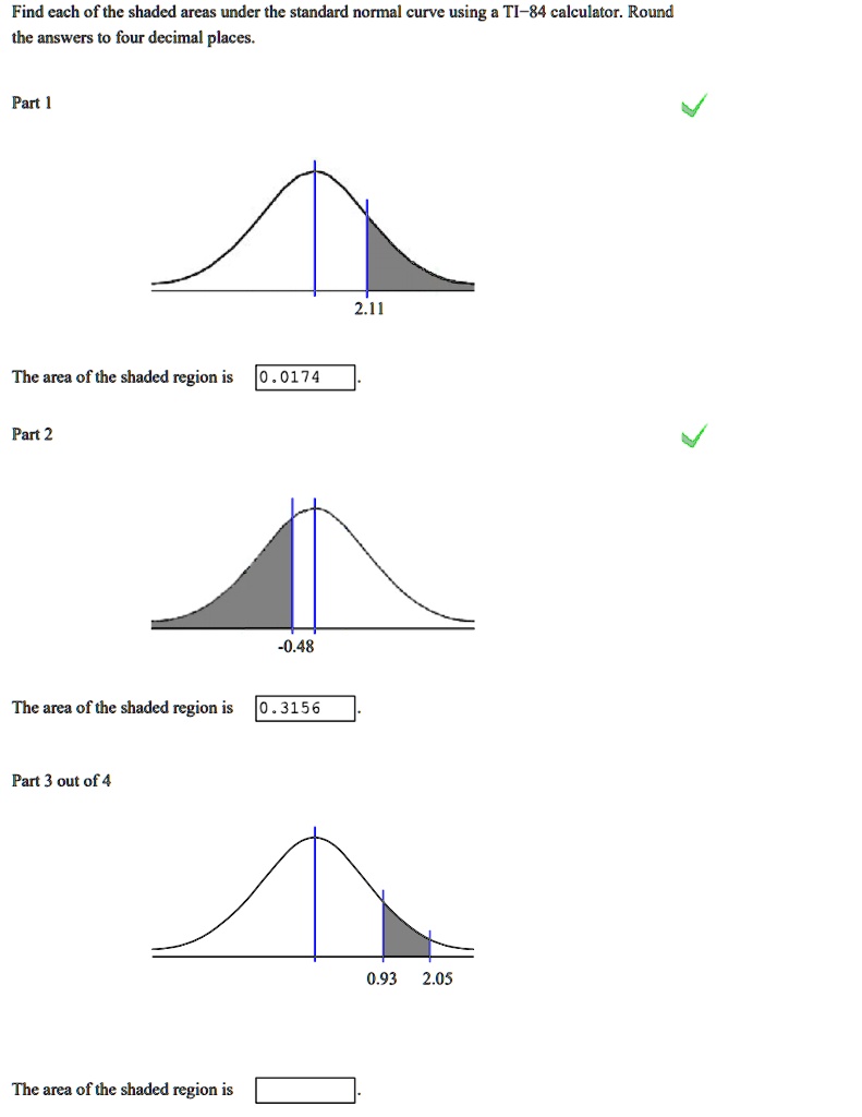 VIDEO solution: Find each of the shaded areas under the standard normal ...