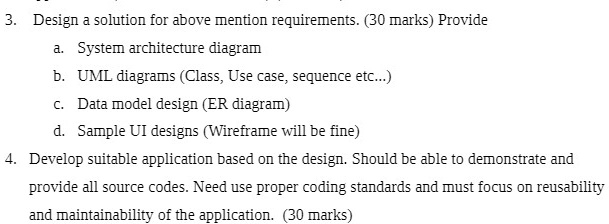 SOLVED: 'Design solution for above mention requirements 0 marks ...