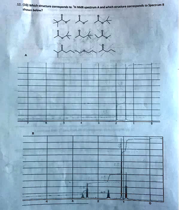 Solved Which Structure Corresponds To 1h Nmr Spectrum A And Which