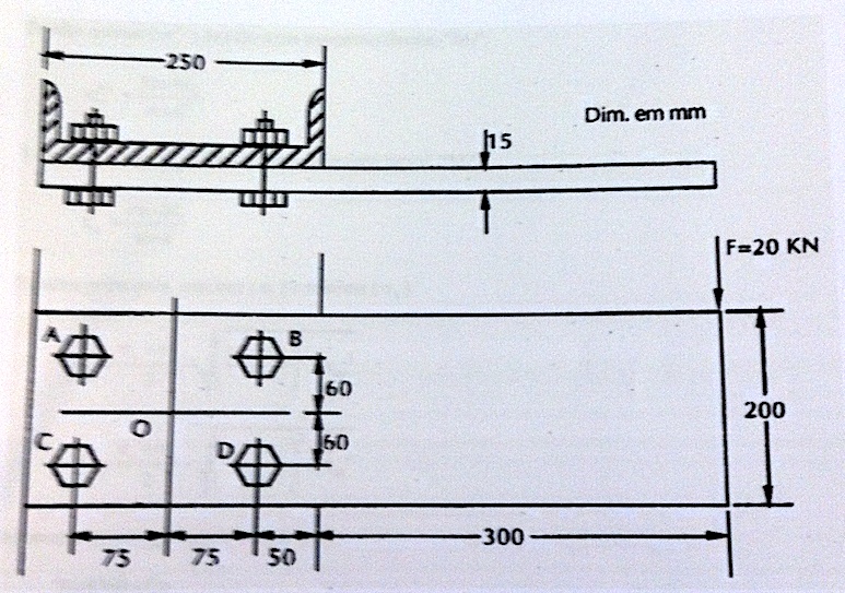 SOLVED: The beam embedded in the figure is a steel bar with a ...