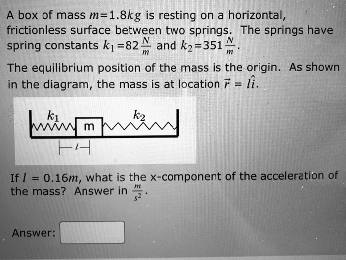 a box of mass m18kg is resting on a horizontal frictionless surface ...