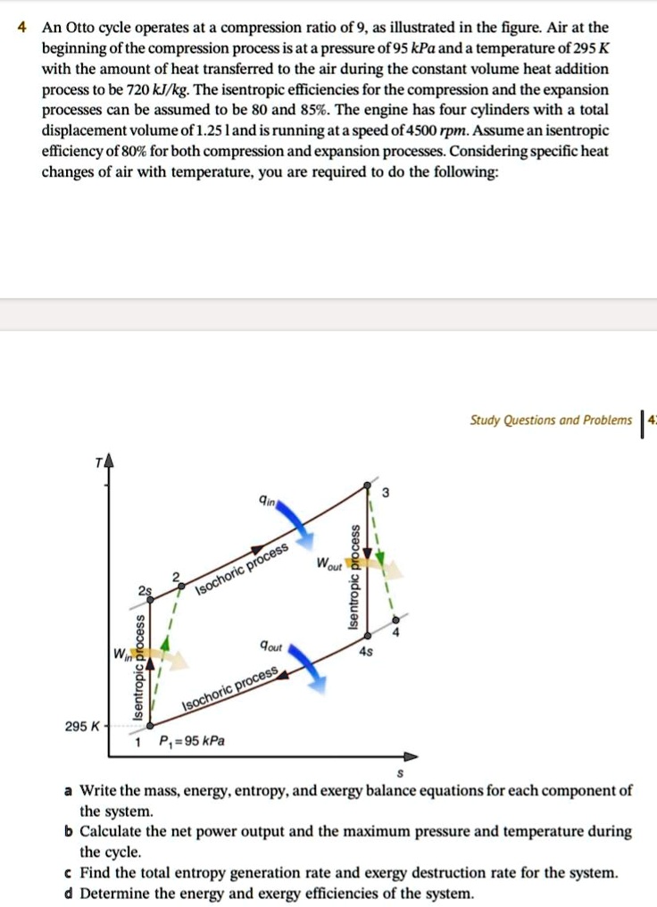 VIDEO solution: An Otto cycle operates at a compression ratio of 9, as ...