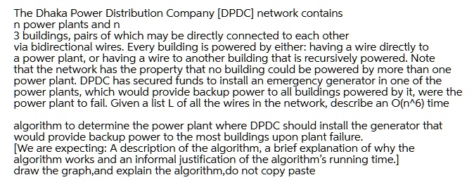 SOLVED: Computer Science Question The Dhaka Power Distribution Company ...
