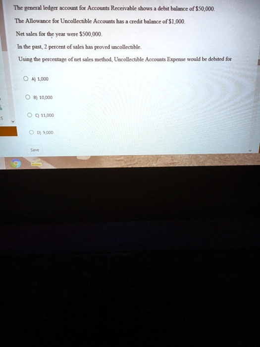 The general ledger account for Accounts Receivable shows a debit ...