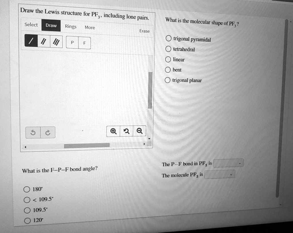 draw the lewis structure for pfz including lone pairs select draw rings ...