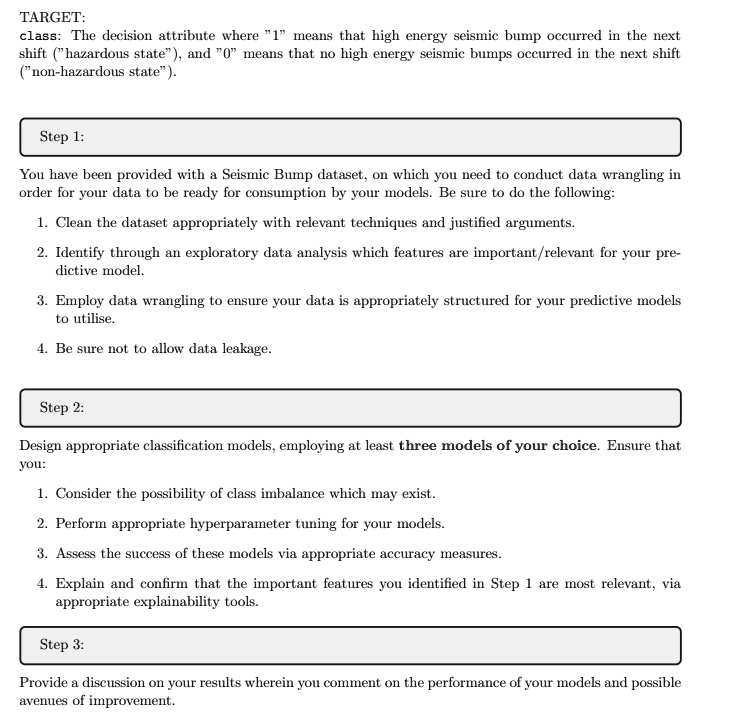 SOLVED: TARGET: Class: The decision attribute where "1" means that a ...