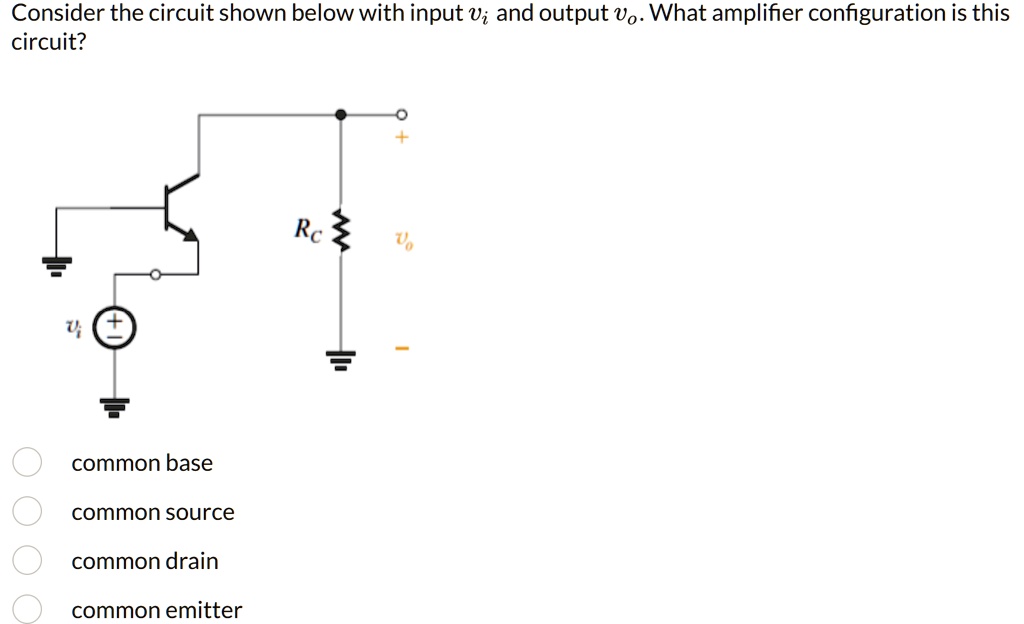 SOLVED: Consider the circuit shown below with input U; and output Vo ...