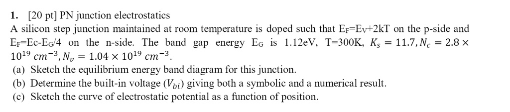 A silicon step junction maintained at room temperature is doped such ...