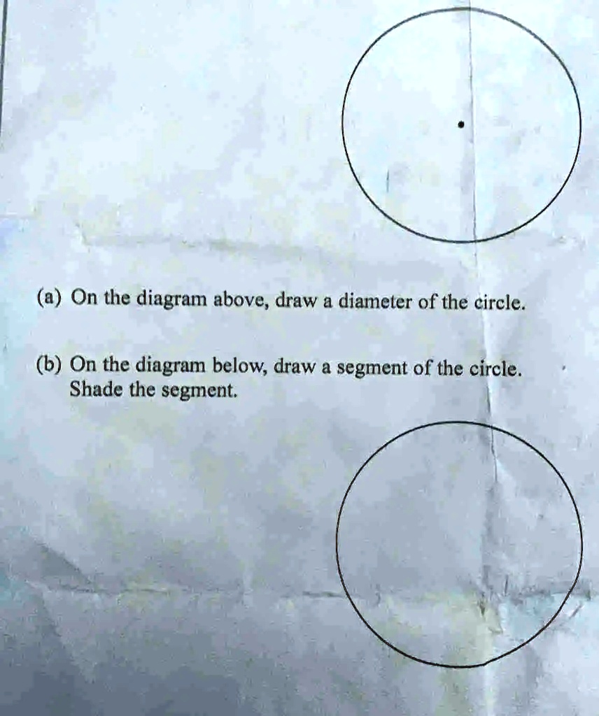 (a) On the diagram above, draw a diameter of the circle. (b) On the ...