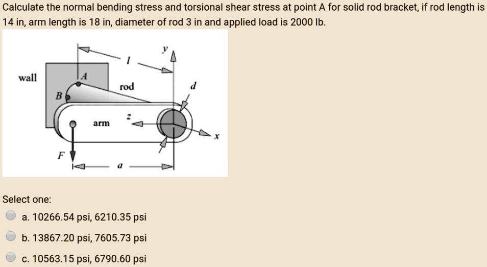 [GET ANSWER] Calculate the normal bending stress and torsional shear ...