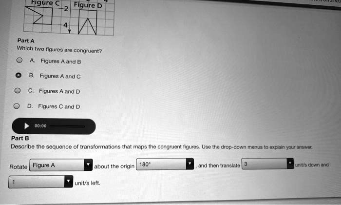 SOLVED:rigure â‚¬ Figure D Part A Which two figures are congruent ...