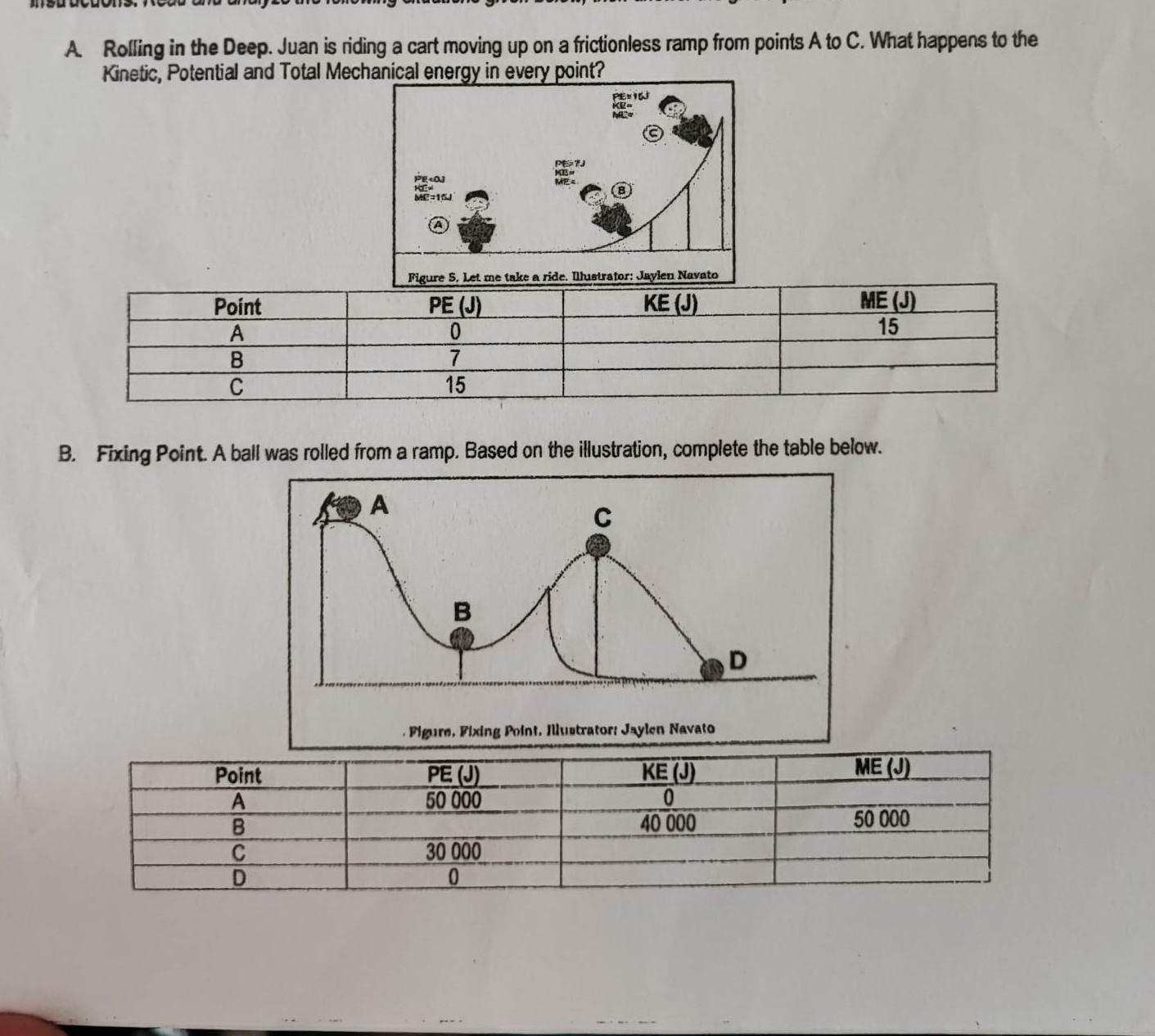 A. Rolling in the Deep. Juan is riding a cart moving up on a ...