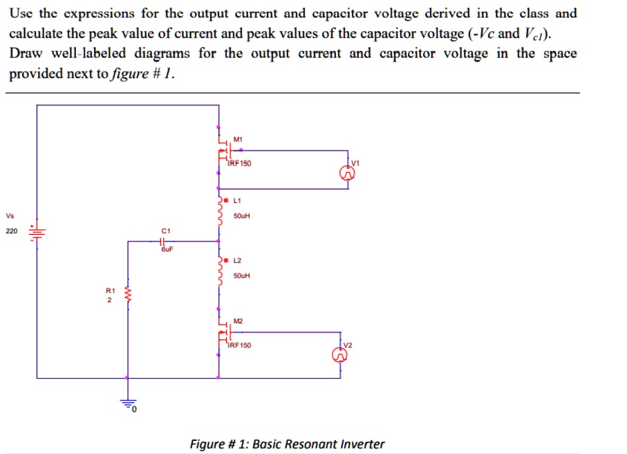 SOLVED: Use the cxpressions for the output current and capacitor ...