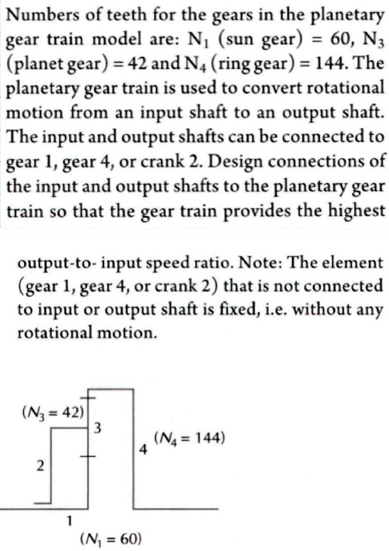 SOLVED: If the module is 1.0mm, design connections of the input and output shafts to the ...
