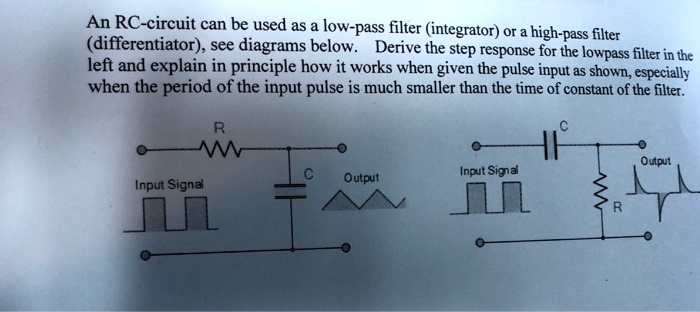 An RC-circuit can be used as a low-pass filter (integrator) or a high ...