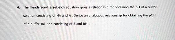 the henderson hasselbalch equation gives relationship for obtaining the ...