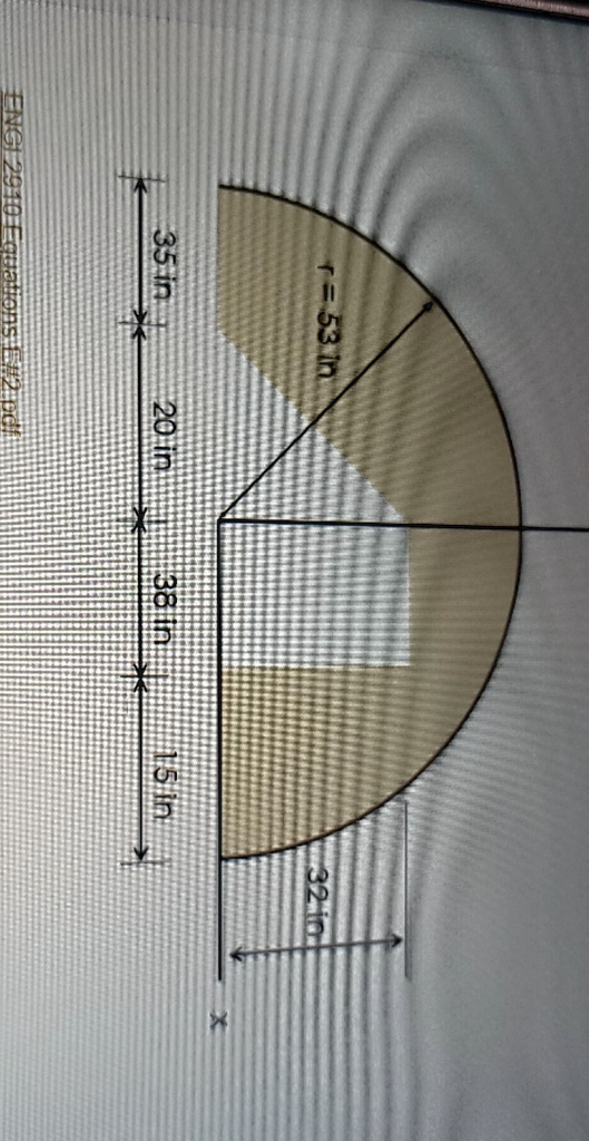 SOLVED: 'Determine the centroid of the shaded area ULSC UlSS =J 20 in ...